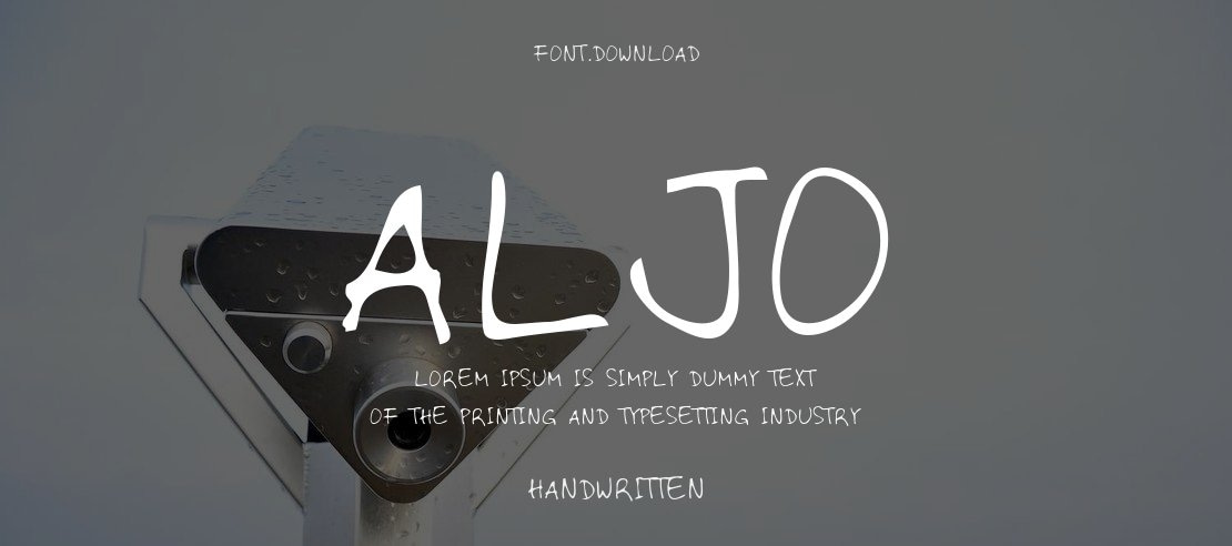 Aljo Font Download | Free Font.Download